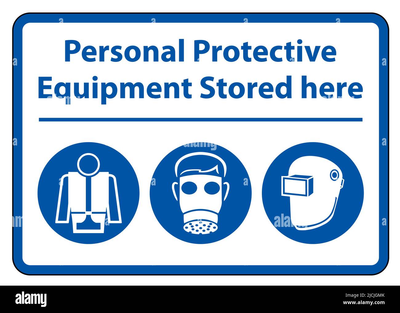 Personal Protective Equipment (PPE) Stored here Isolate On White ...