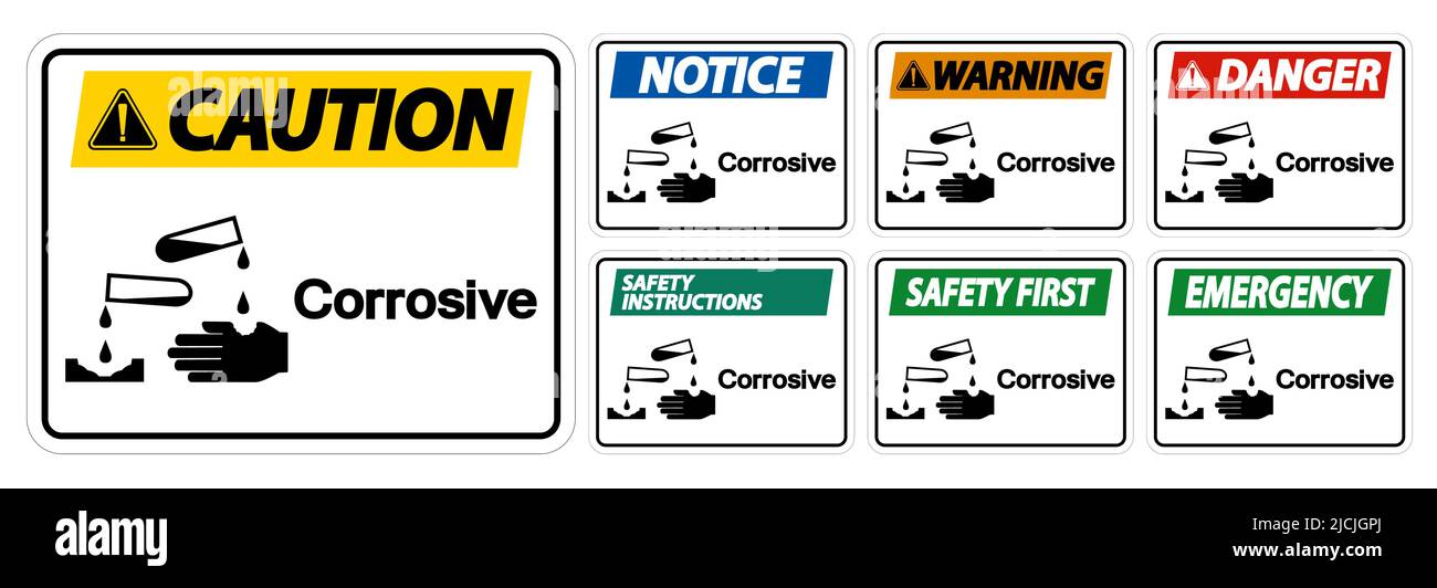 Corrosive Symbol Sign Isolate On White Background,Vector Illustration ...