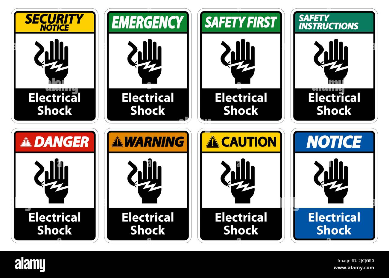 Electrical Shock Electrocution Symbol Sign, Vector Illustration ...