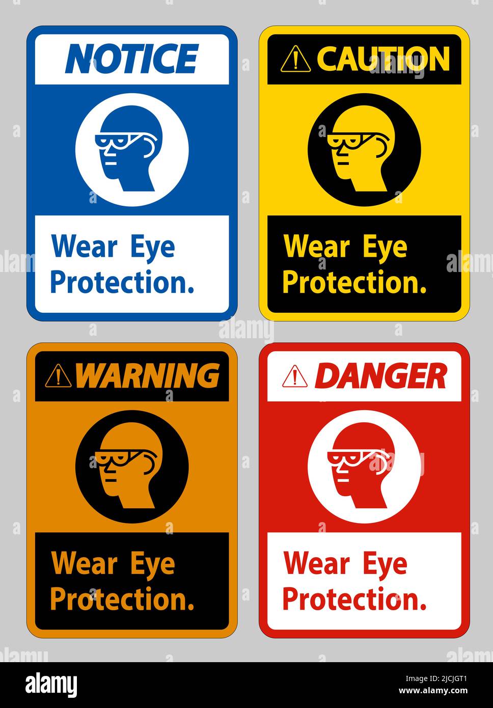 Sign Wear Eye Protection on white background Stock Vector Image & Art ...