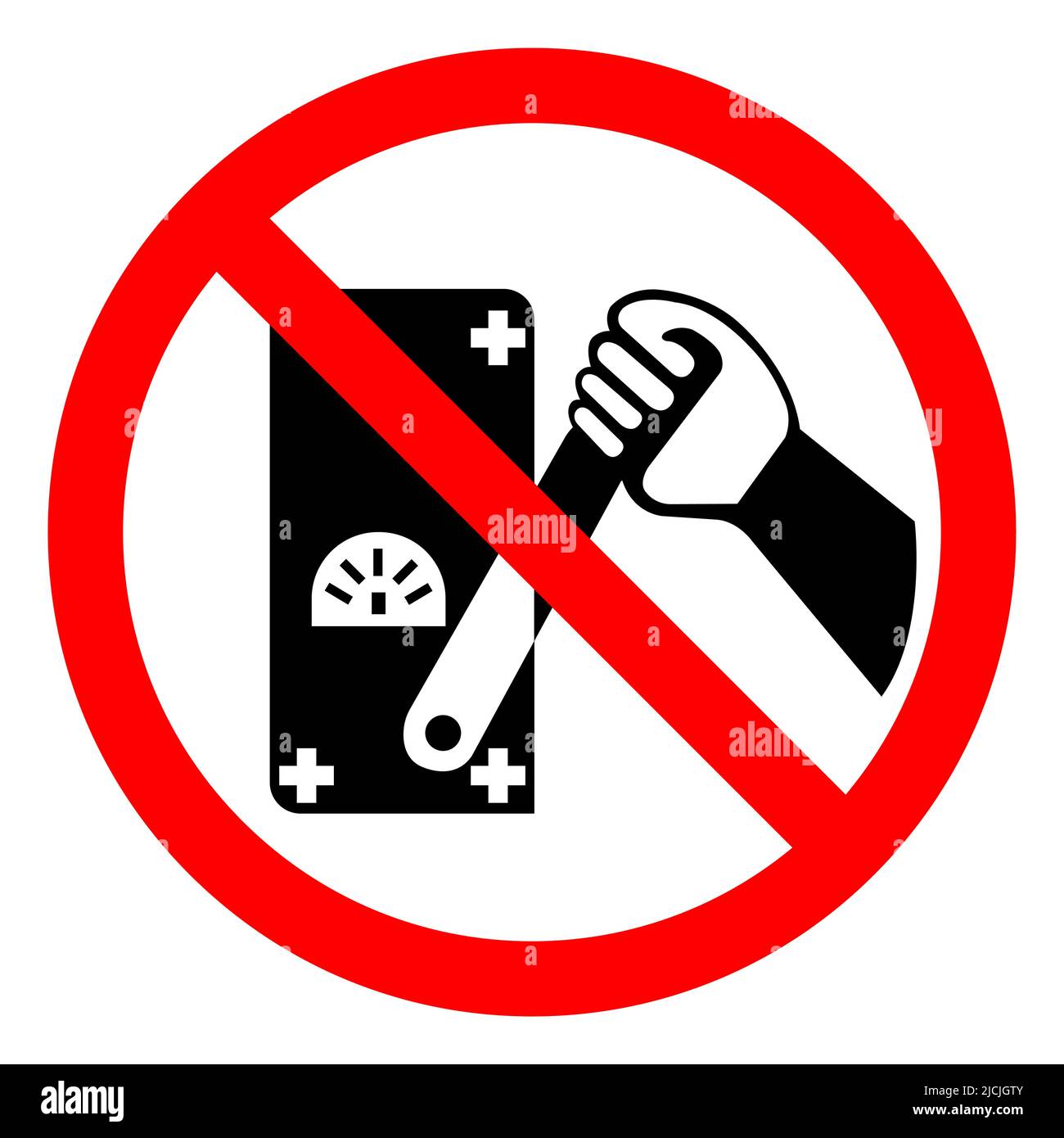 Do Not Touch Men Working Symbol Sign On White Background Stock Vector ...