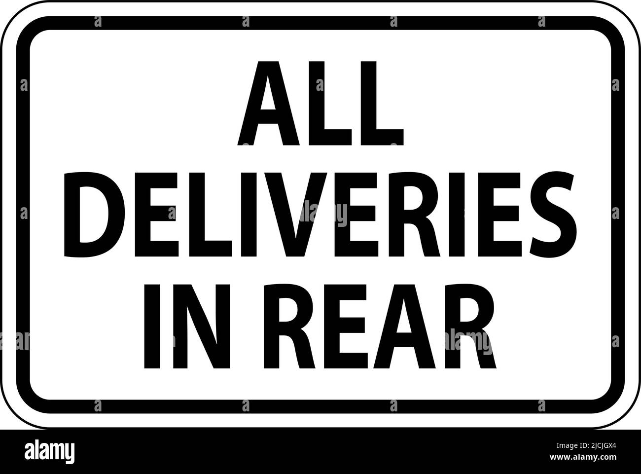 Deliveries sign Black and White Stock Photos & Images - Alamy
