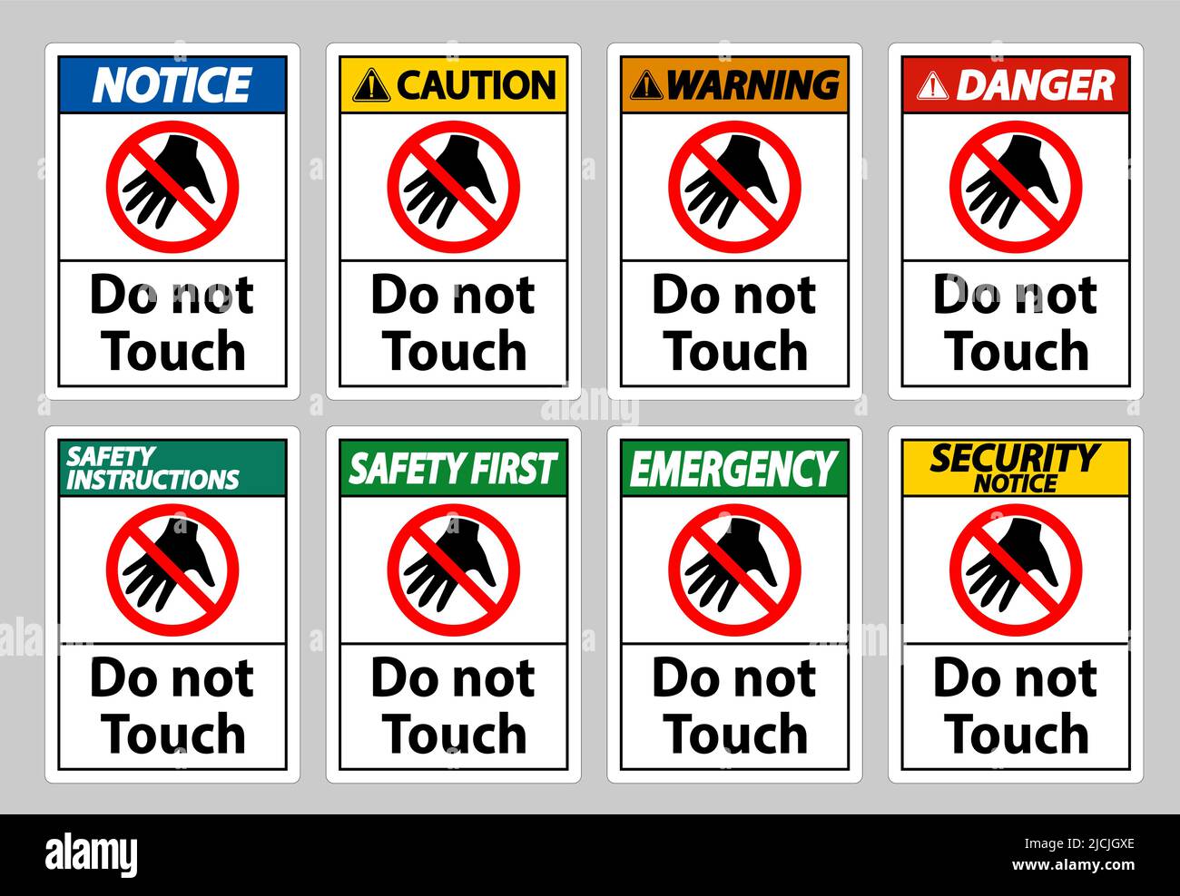 Do not touch and please do not touch sign Stock Vector Image & Art - Alamy