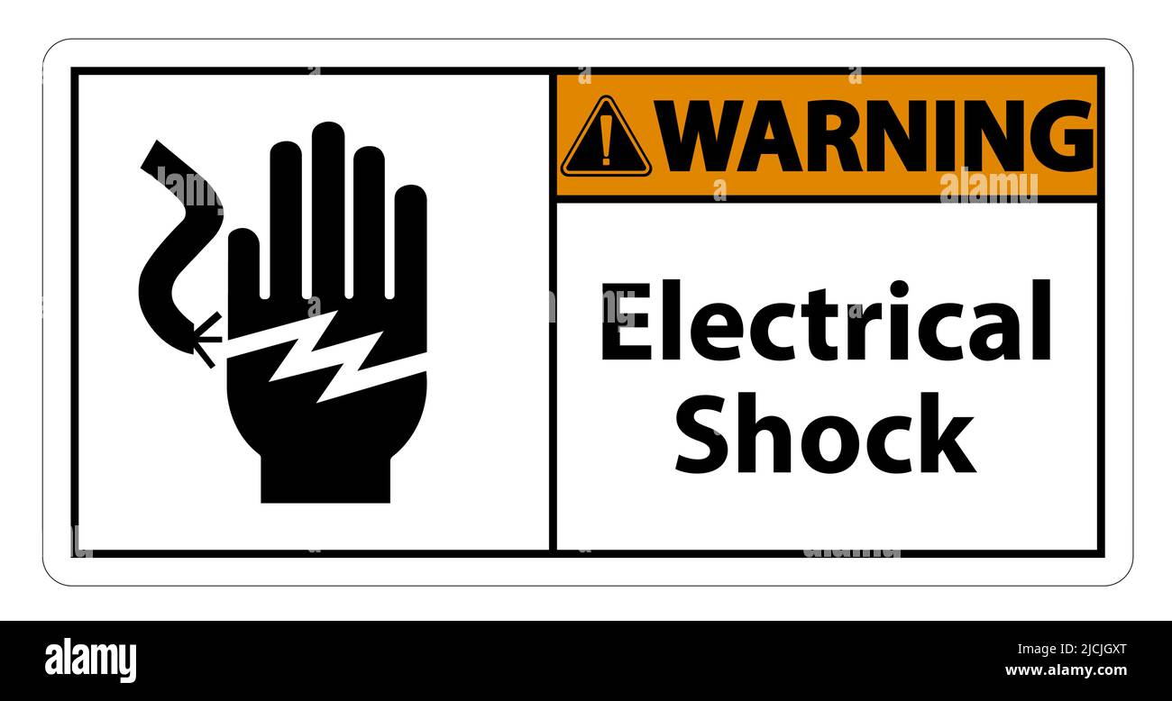Electrical Shock Electrocution Symbol Sign Isolate On White Background ...