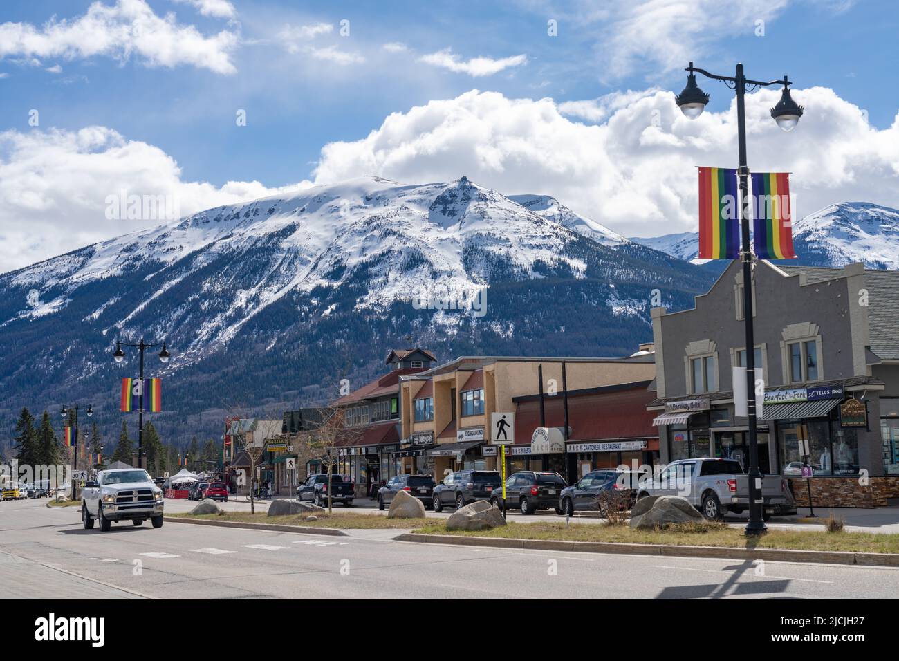 Canada alberta jasper downtown jasper hi-res stock photography and ...