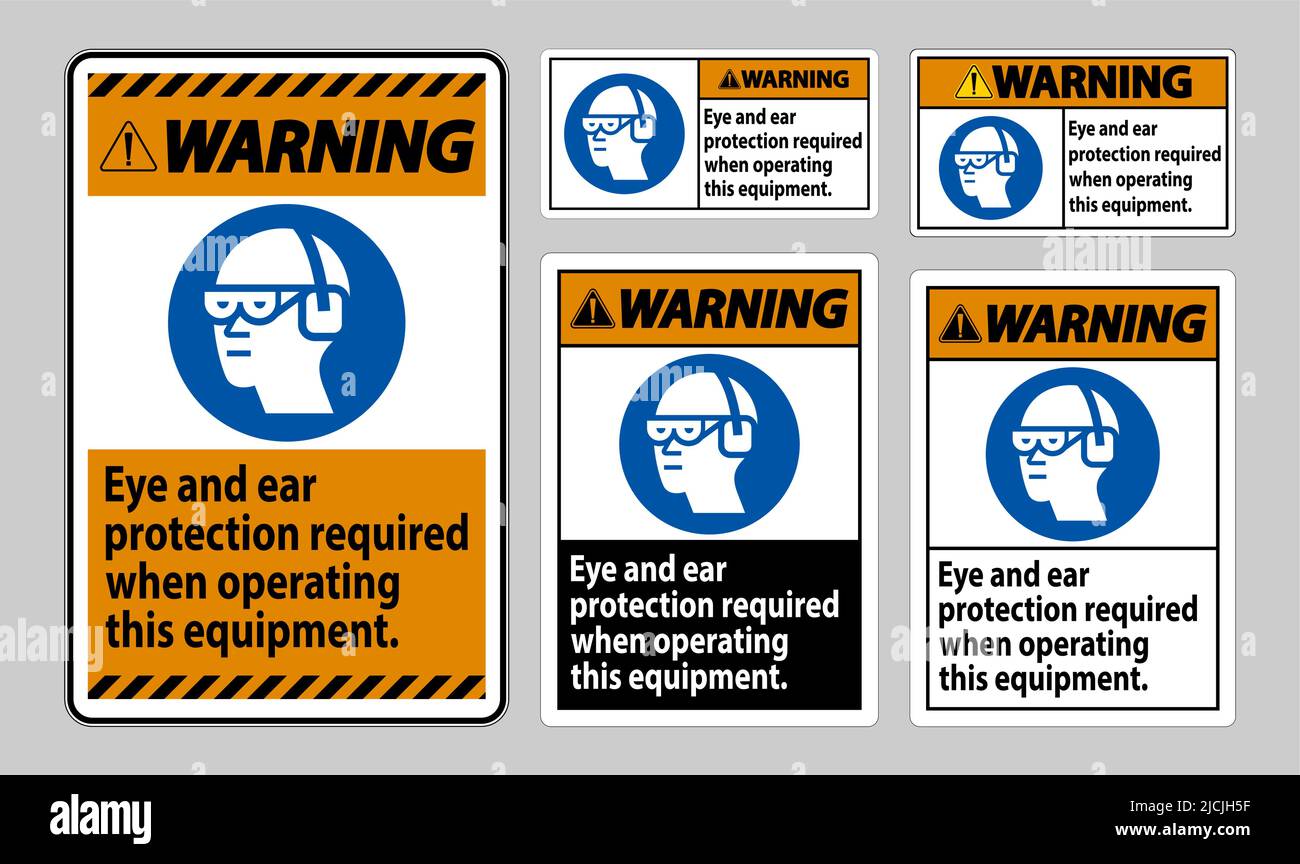 Eye And Ear Protection Sign