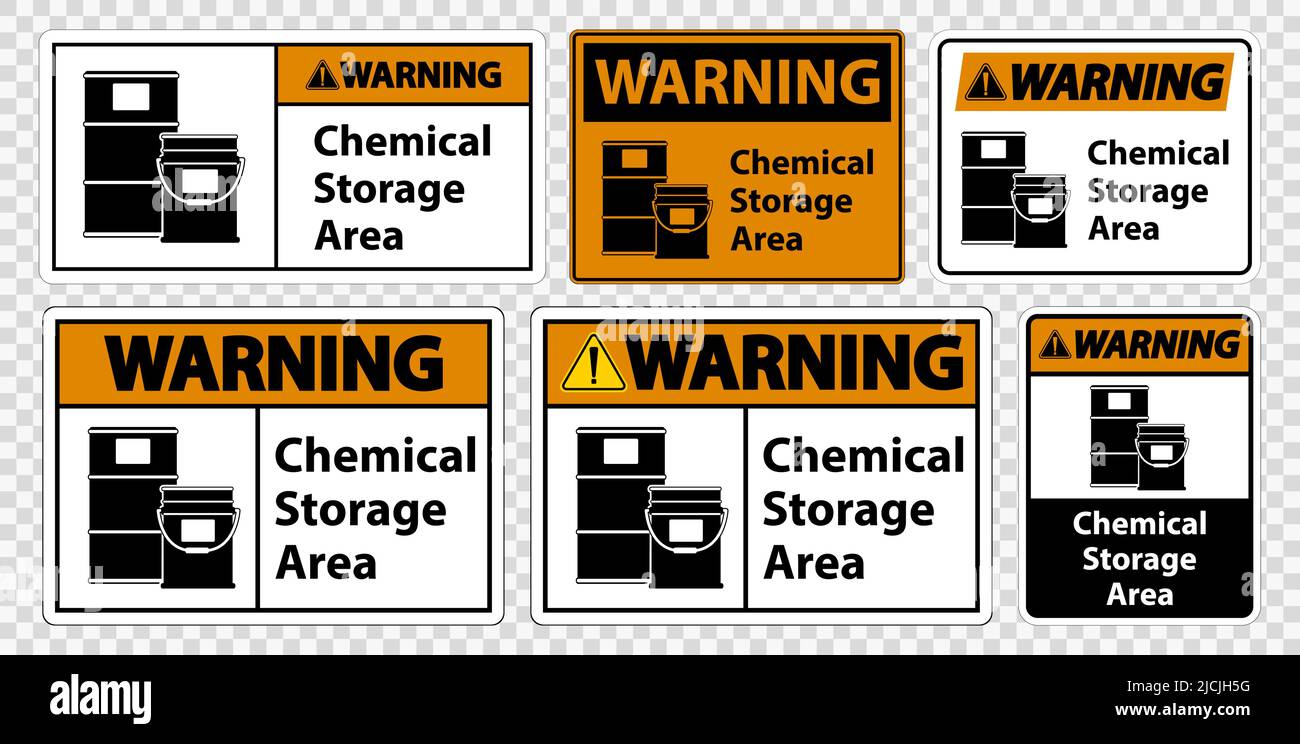 Warning Chemical Storage Symbol Sign Isolate on transparent Background ...