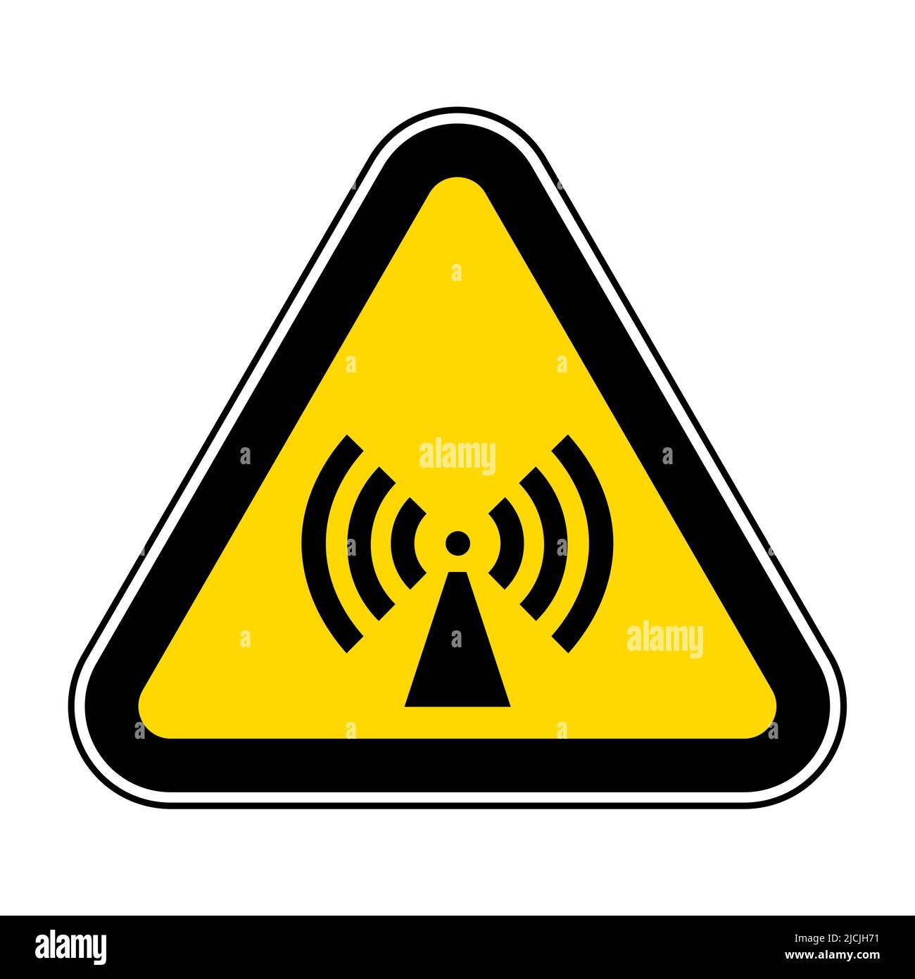 Beware Non-Ionizing Radiation Symbol sign Isolate On White Background ...