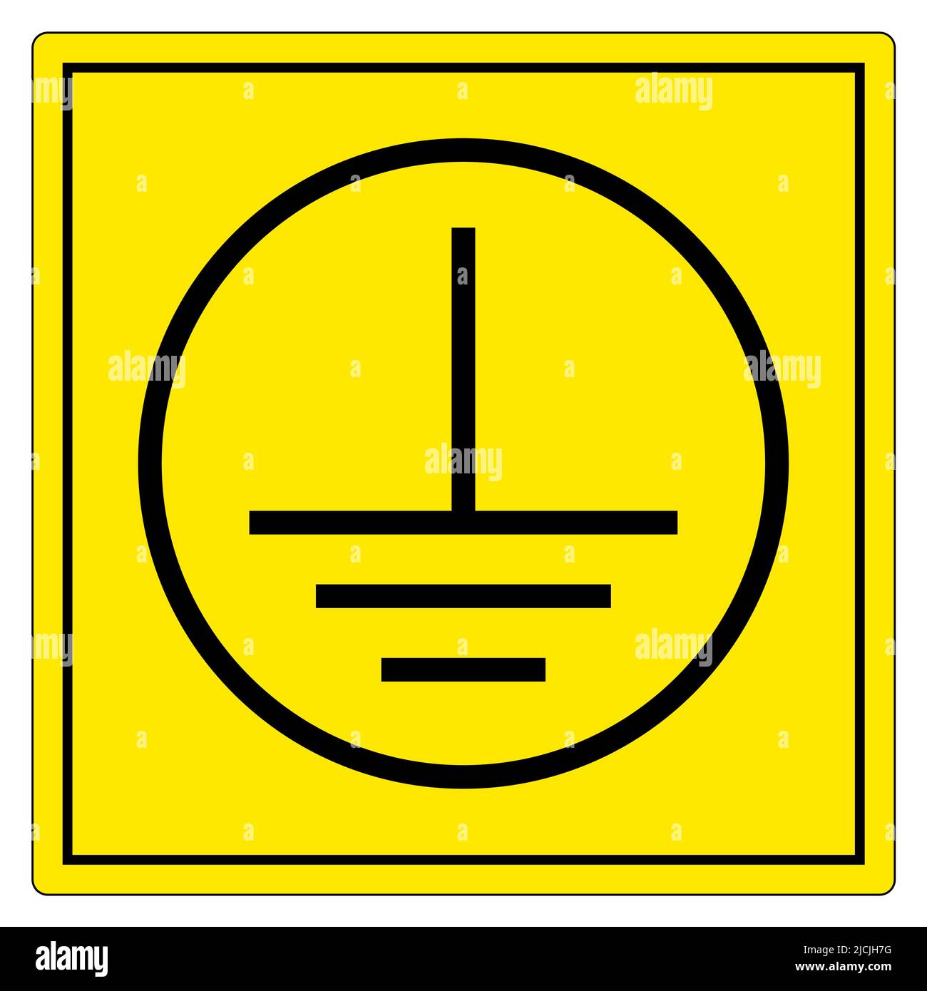 Protective Earth Ground Symbol Sign, Vector Illustration, Isolate On ...