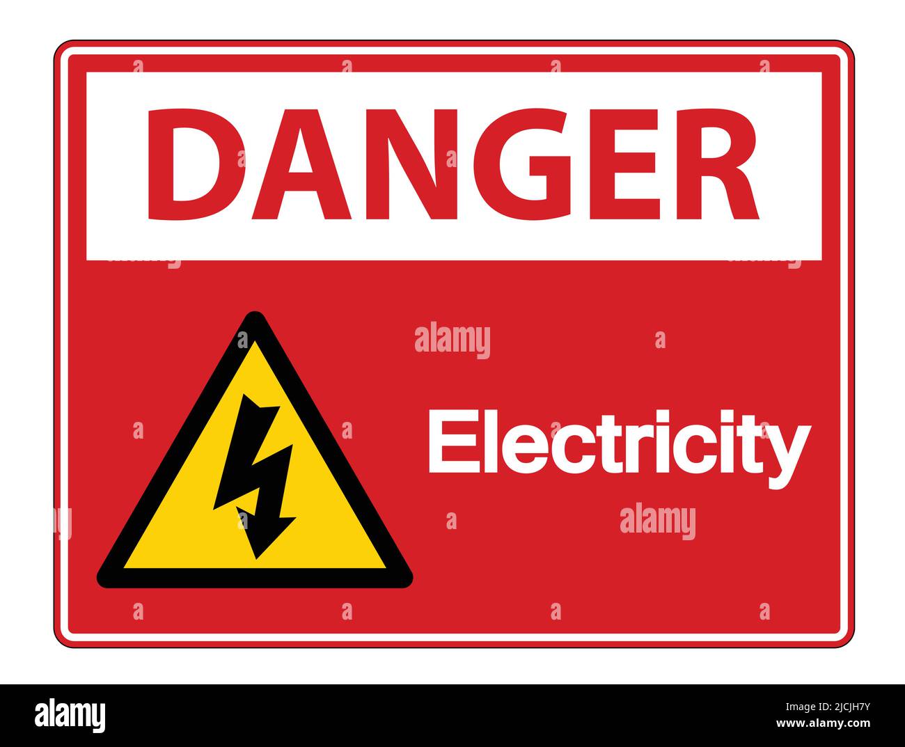 Danger Electricity Symbol Sign Isolate On White Background,Vector ...