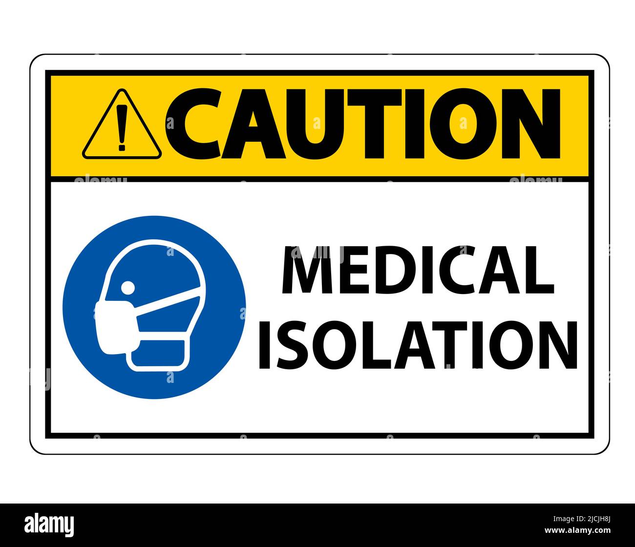 Caution Medical Isolation Sign Isolate On White Background,Vector ...