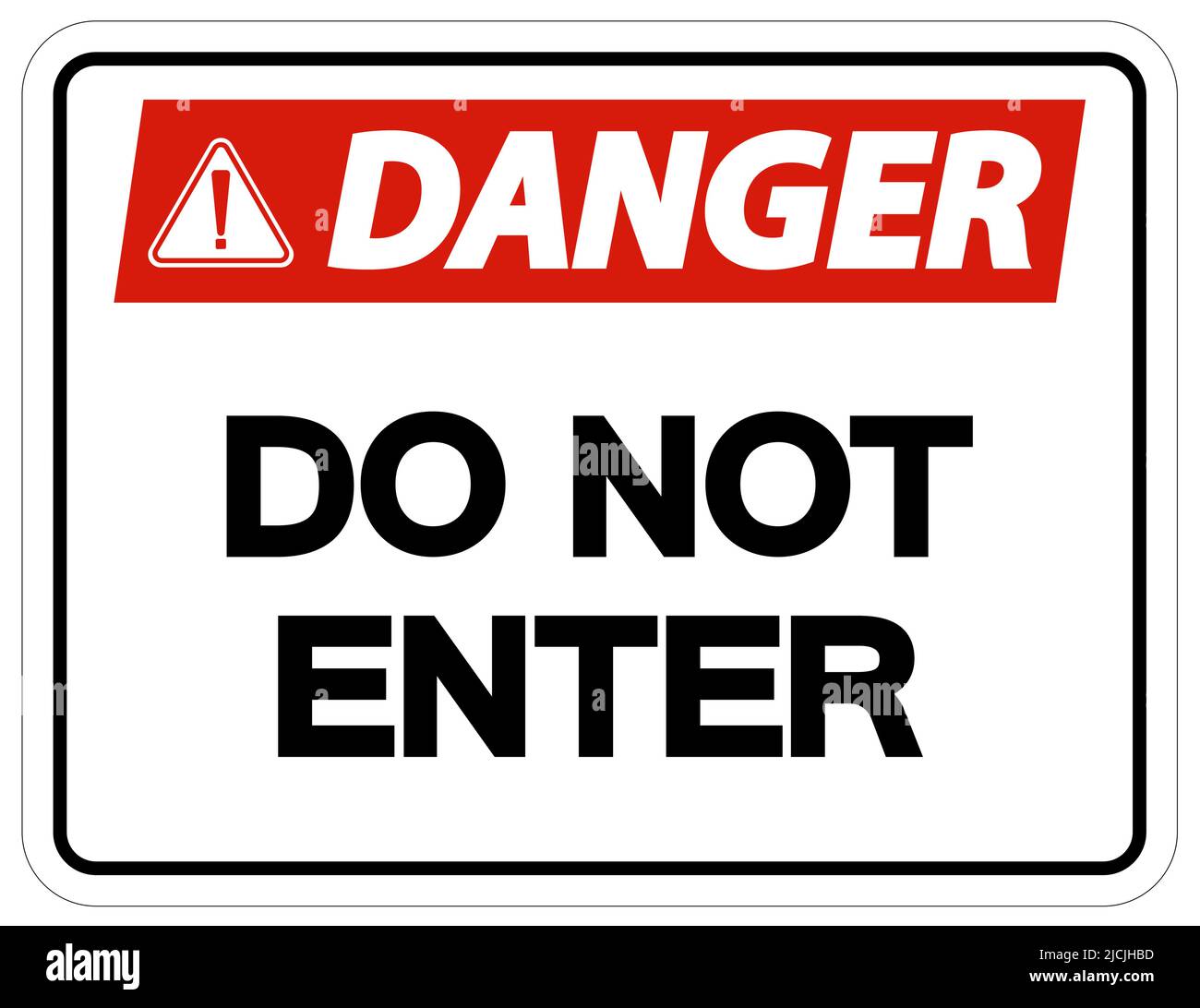 Danger Do Not Enter Symbol On White Background Stock Vector Image & Art ...