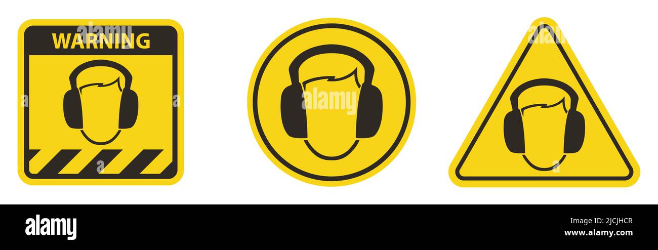 Symbol Wear Ear muff sign Isolate On White Background Stock Vector ...