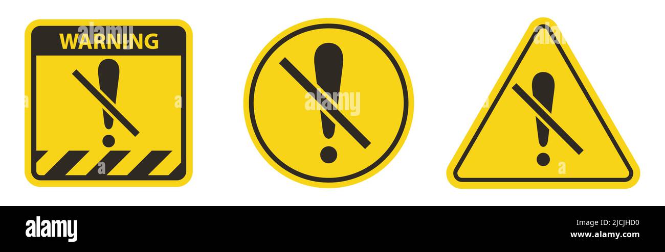 Warning Sign Isolate On White Background Stock Vector Image & Art - Alamy