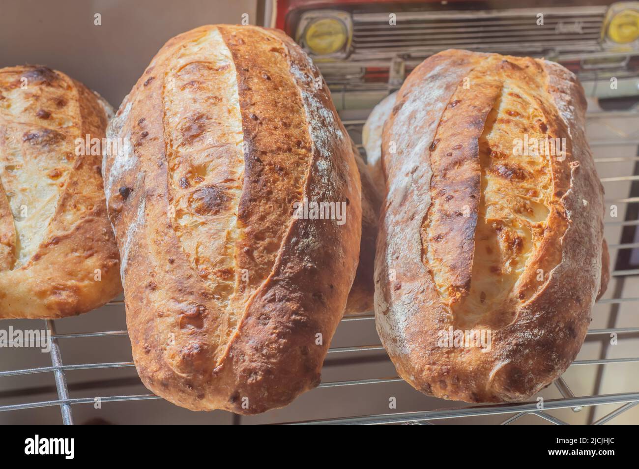 Italian bread with cheese in its pasta and natural fermentation Stock ...
