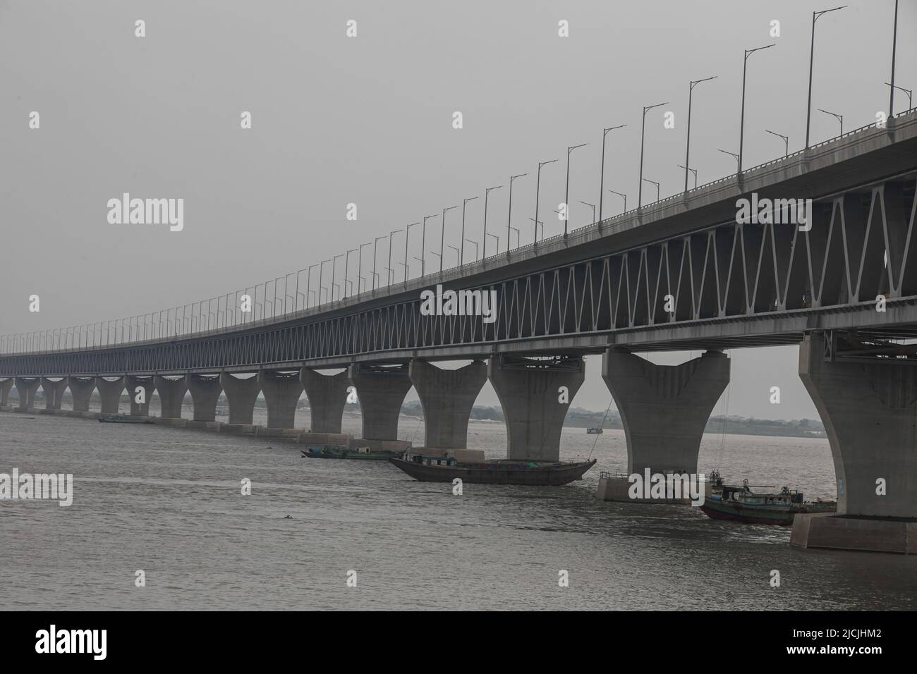 Dhaka, Bangladesh. 12th June, 2022. The structure of the Padma Bridge ...