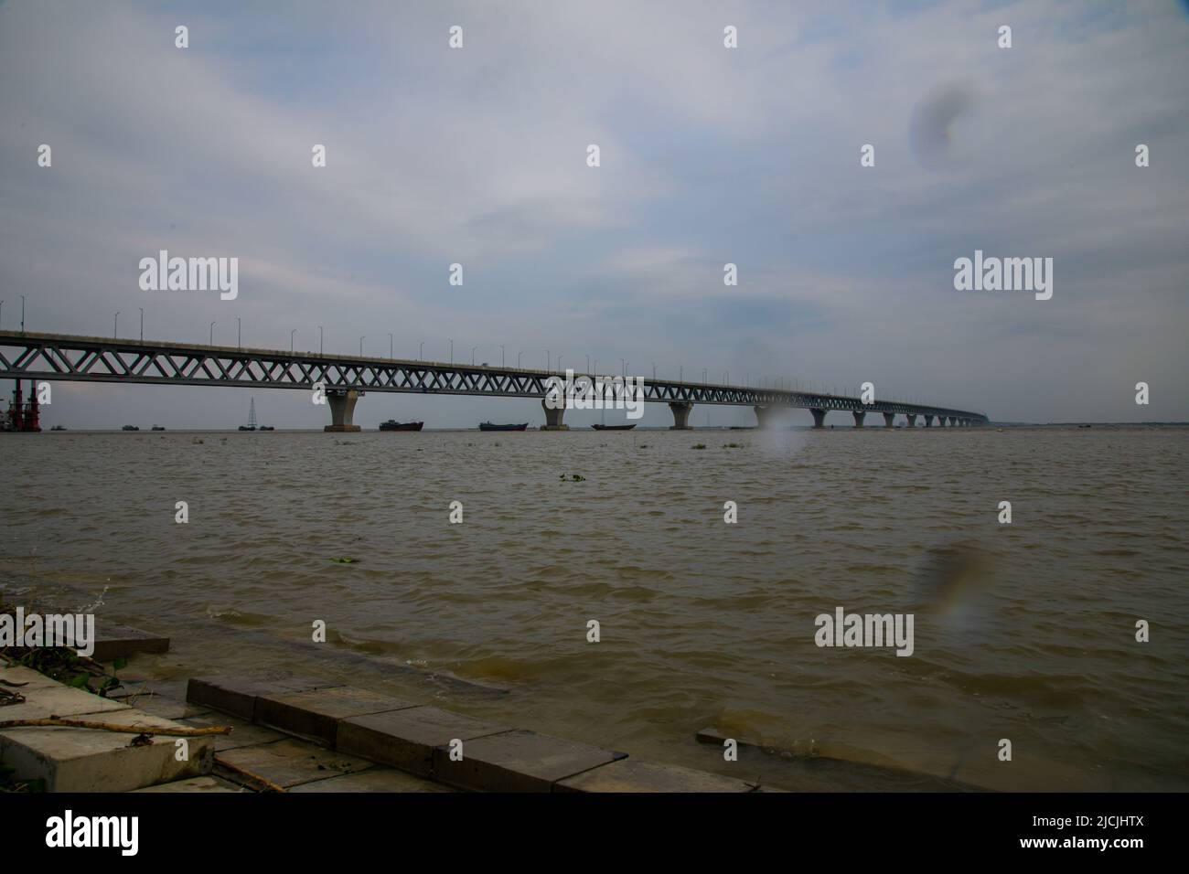 Dhaka, Bangladesh. 12th June, 2022. The structure of the Padma Bridge ...