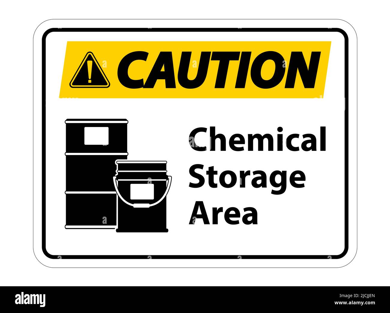 Caution Chemical Storage Symbol Sign Isolate on transparent Background ...