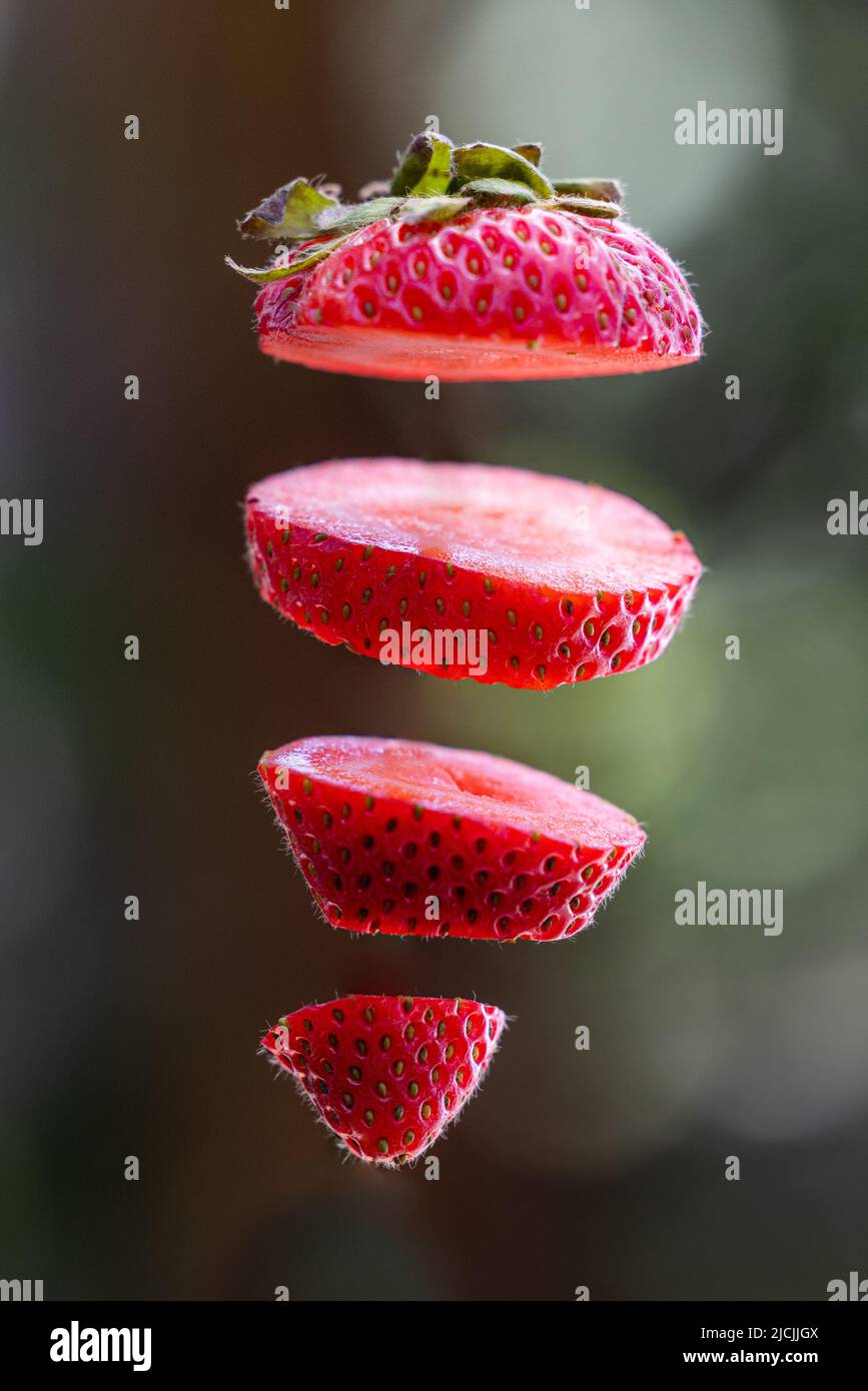 Floating strawberry hi-res stock photography and images - Alamy