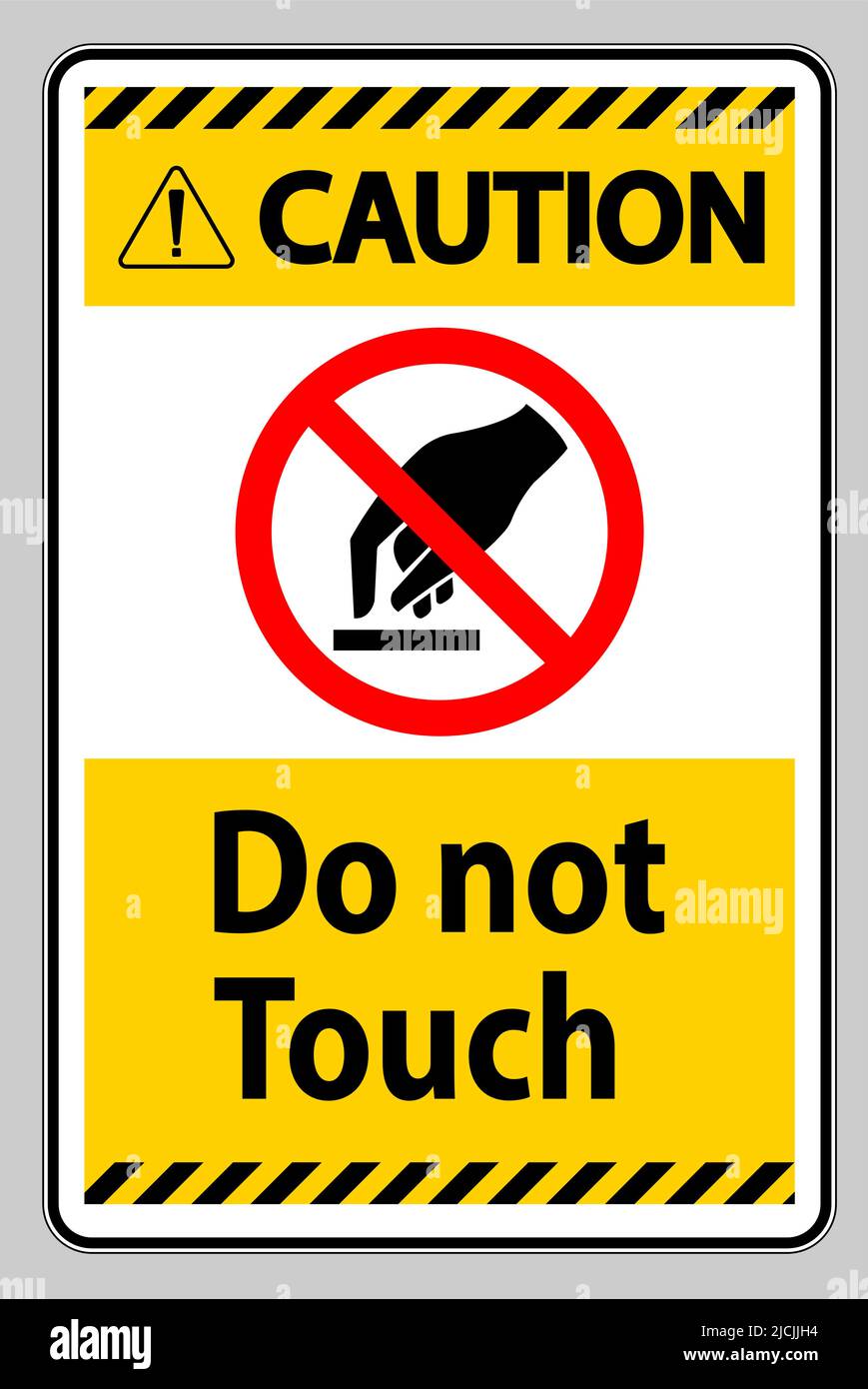 Caution Do Not Touch Symbol Sign Isolate On White Background Stock ...