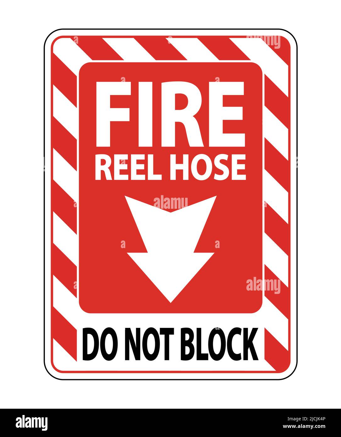Fire Reel Hose Do Not Block Sign on white background,Vector ...