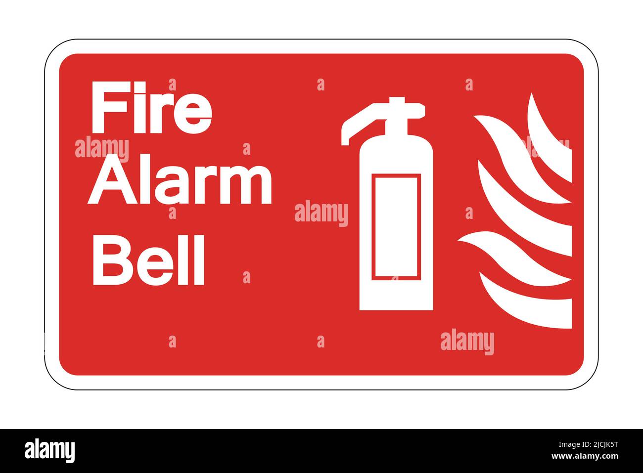 Fire Alarm Bell Safety Symbol Sign on white background,Vector ...
