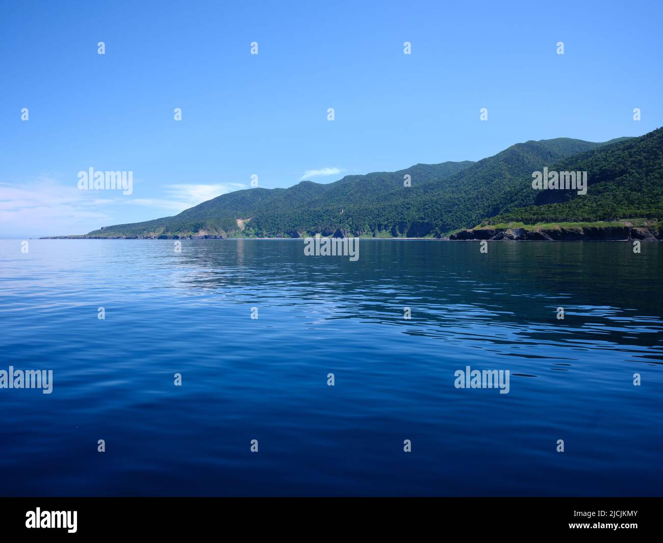 Shiretoko Peninsula from Cruise Ship, Hokkaido, Japan Stock Photo - Alamy