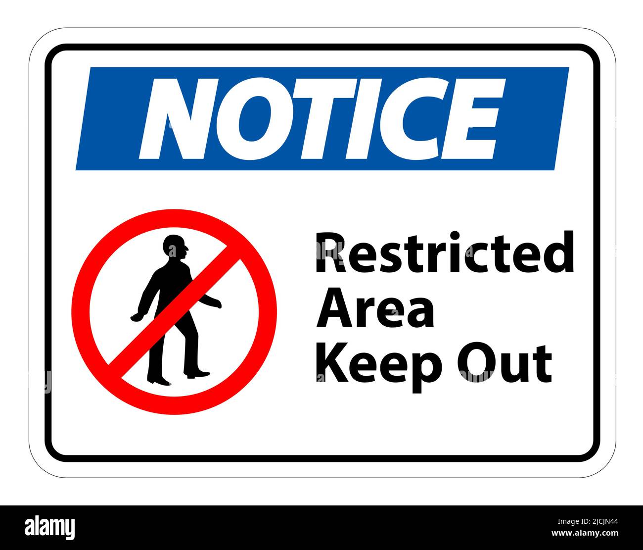 Restricted Area Keep Out Symbol Sign On White Background Stock Vector ...