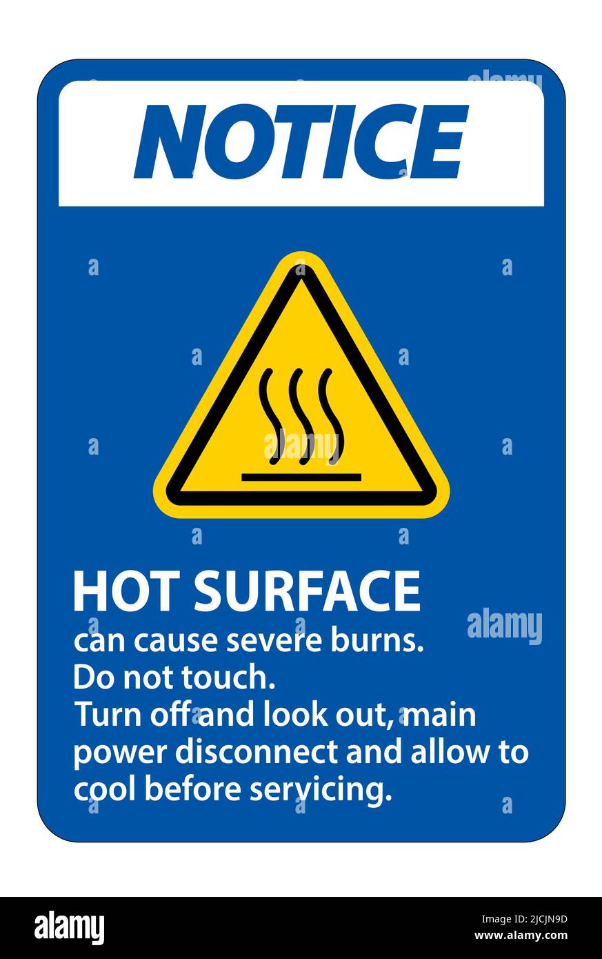 Notice Hot surface sign on white background Stock Vector Image & Art ...