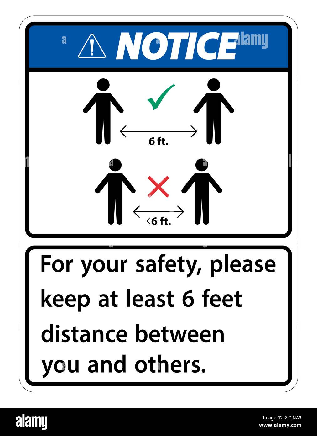Notice Keep 6 Feet Distance,For your safety,please keep at least 6 feet ...