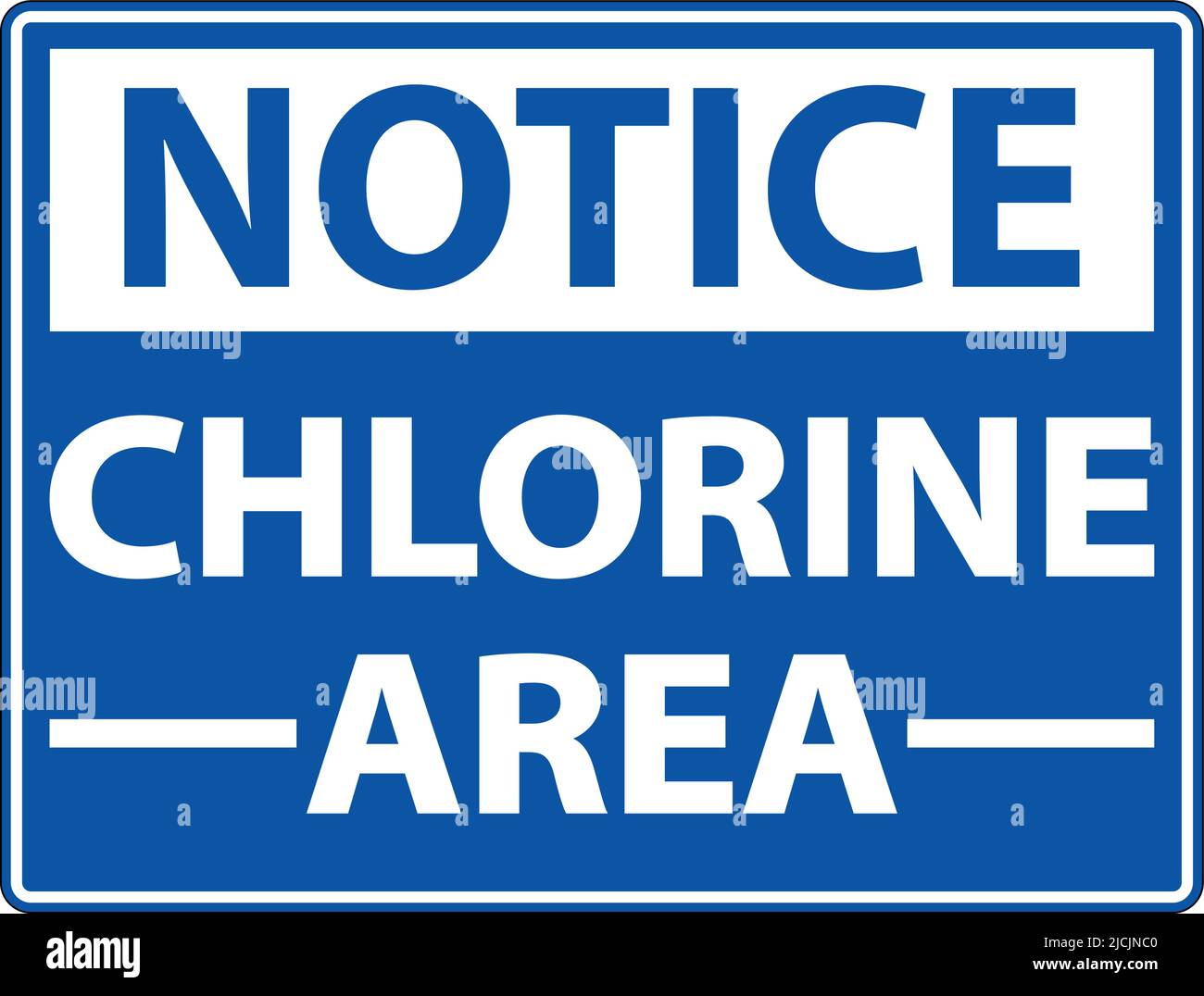 Notice Chlorine Area Sign On White Background Stock Vector Image & Art ...