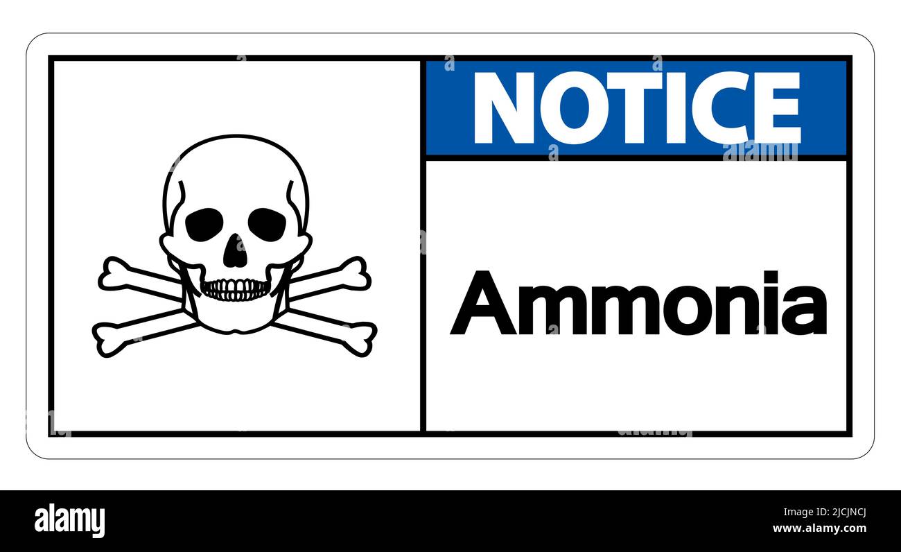Notice Ammonia Symbol Sign On White Background Stock Vector Image & Art ...