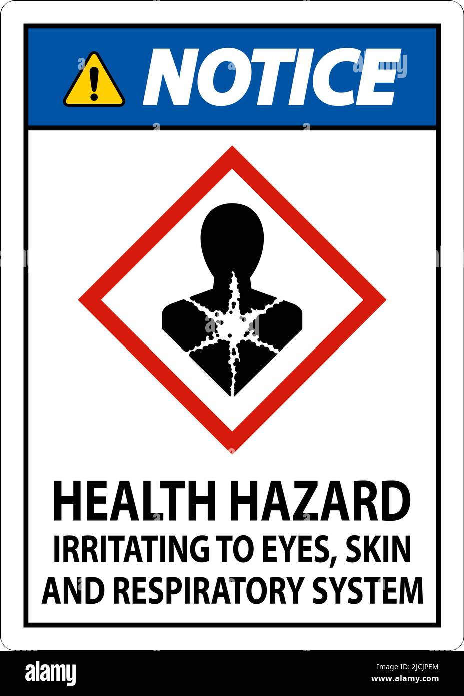 Notice Health Hazard GHS Sign On White Background Stock Vector Image ...