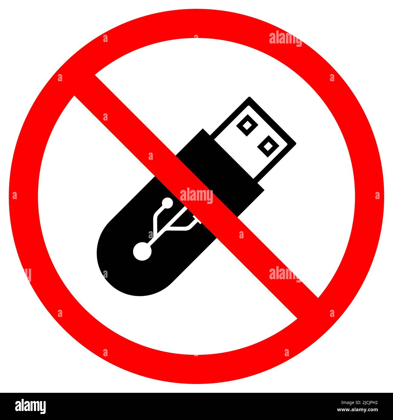 Do Not Use Flash Drive Symbol Sign Isolate On White Background,Vector ...