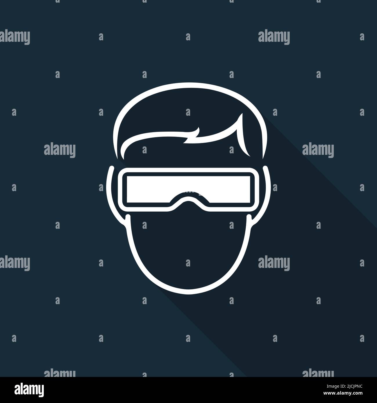 Symbol wear goggles Sign on black background,Vector illustration Stock ...