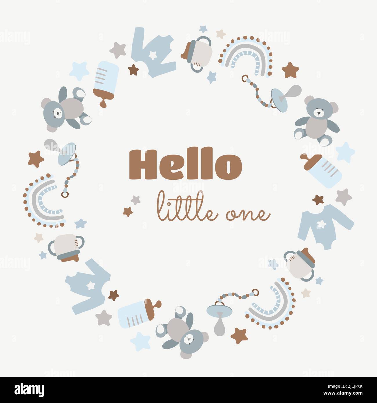 Newborn boy postcard Stock Vector Image & Art - Alamy