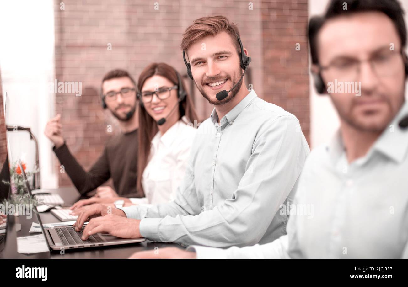 technical support specialists in the workplace Stock Photo - Alamy