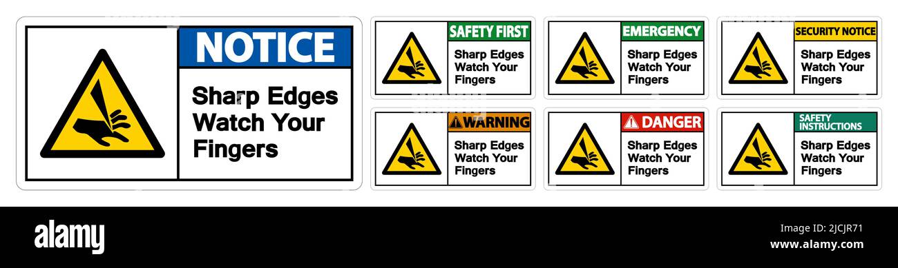 Sharp Edges Watch Your Fingers Symbol Sign Isolate On White Background ...