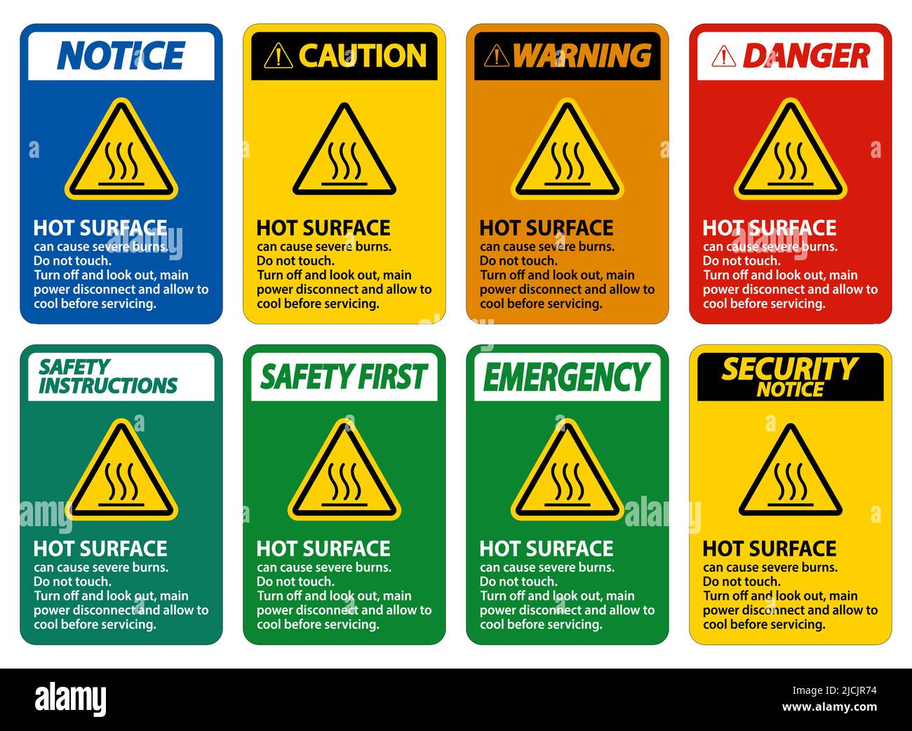 Hot surface sign on white background Stock Vector Image & Art - Alamy