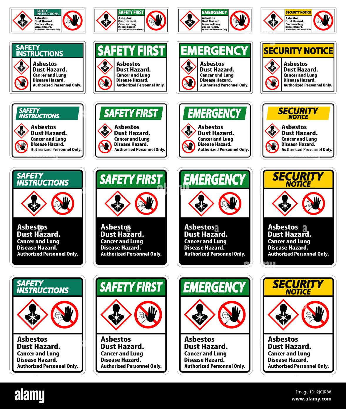 Label Disease Hazard, Authorized Personnel Only Isolate on transparent ...