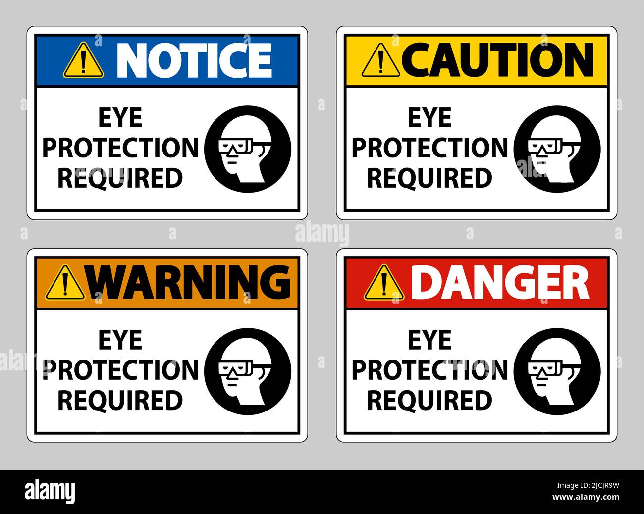 Eye Protection Required on white background Stock Vector Image & Art ...