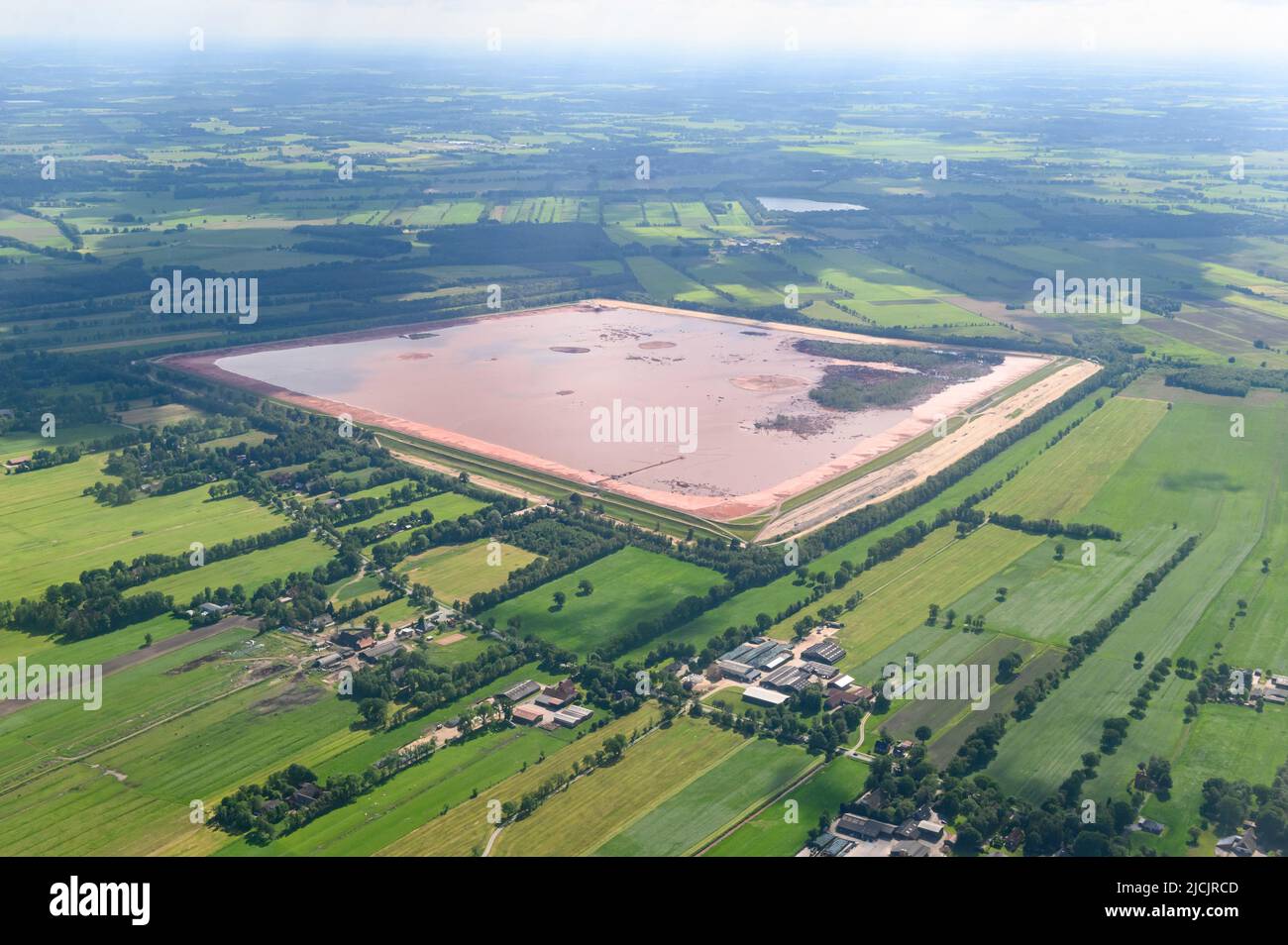 Stade, Germany. 09th June, 2022. The site of the red mud landfill of ...