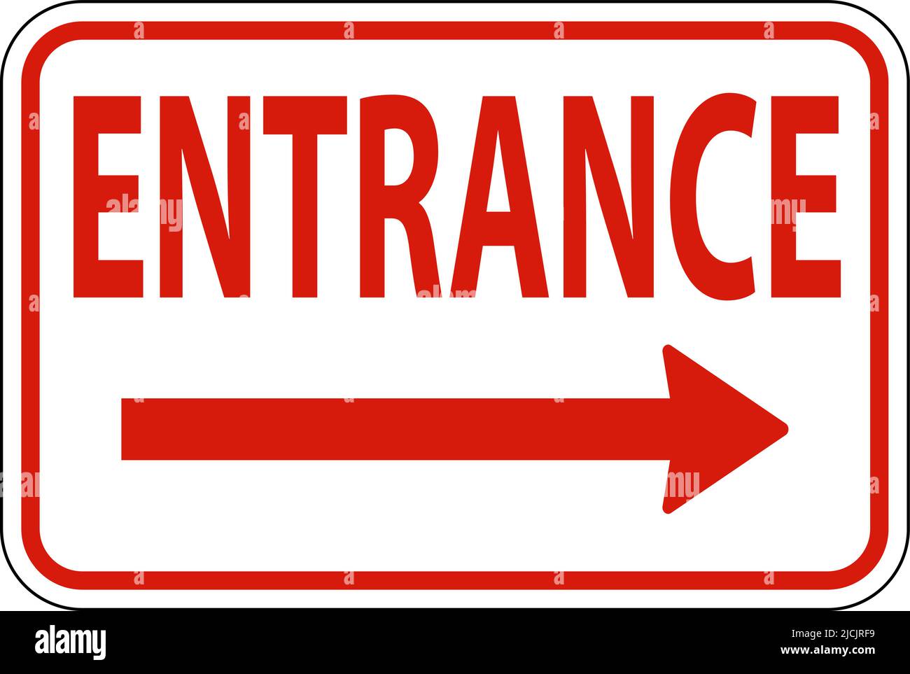 Entrance Right Arrow Sign On White Background Stock Vector Image & Art ...