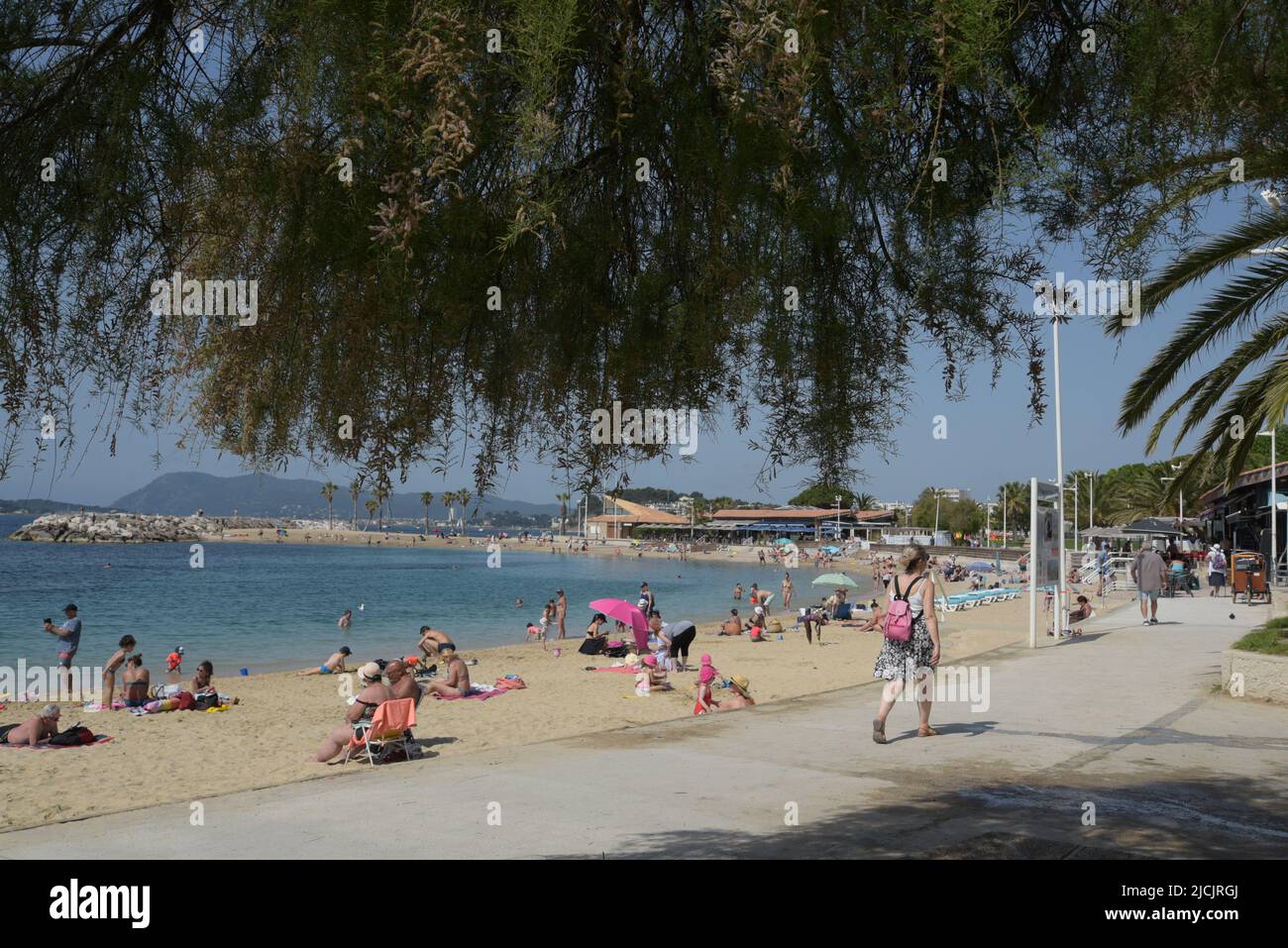 Mourillon beaches in Toulon in summer Stock Photo - Alamy