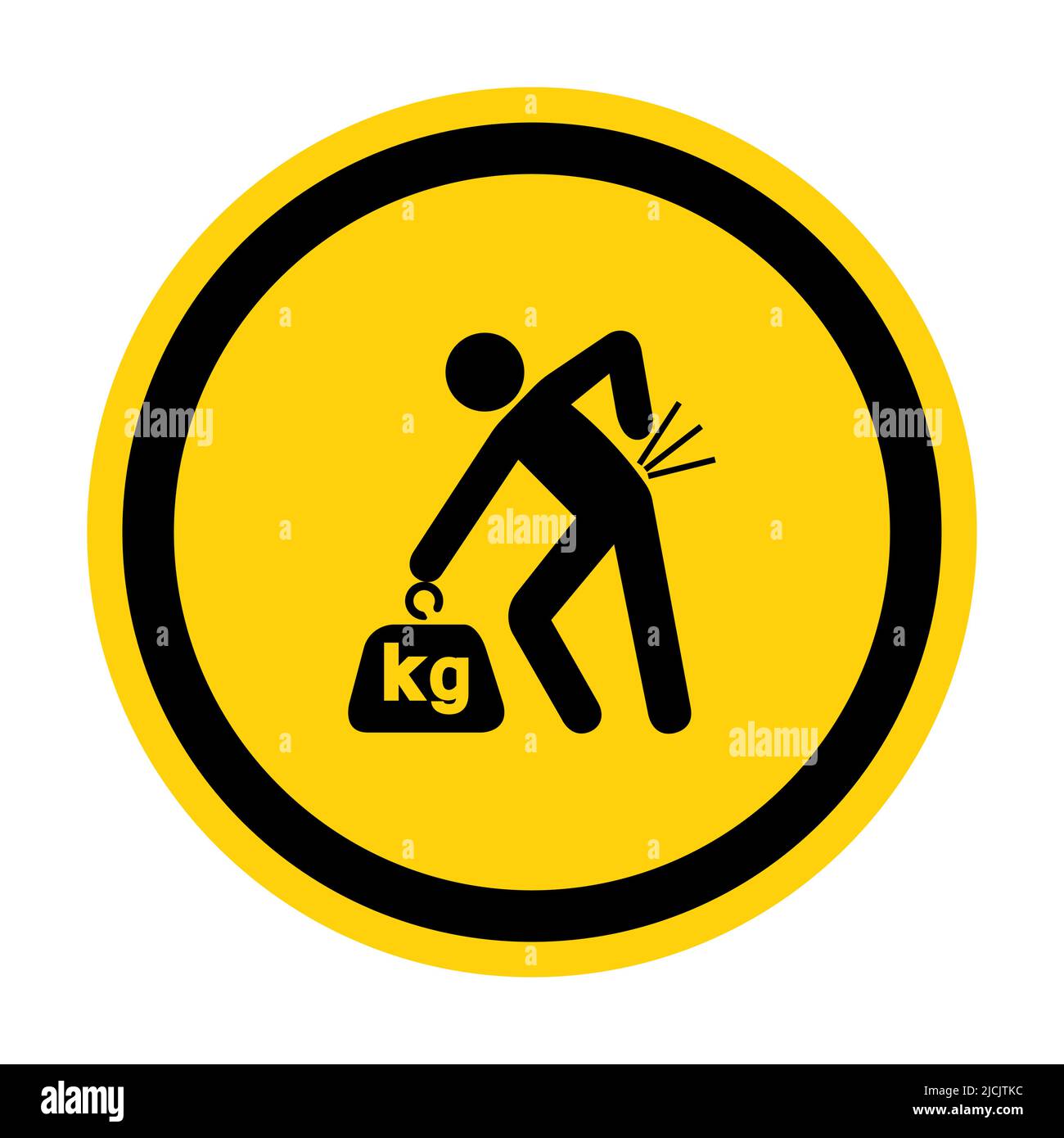 Lifting Hazard Symbol Sign, Vector Illustration, Isolate On White ...