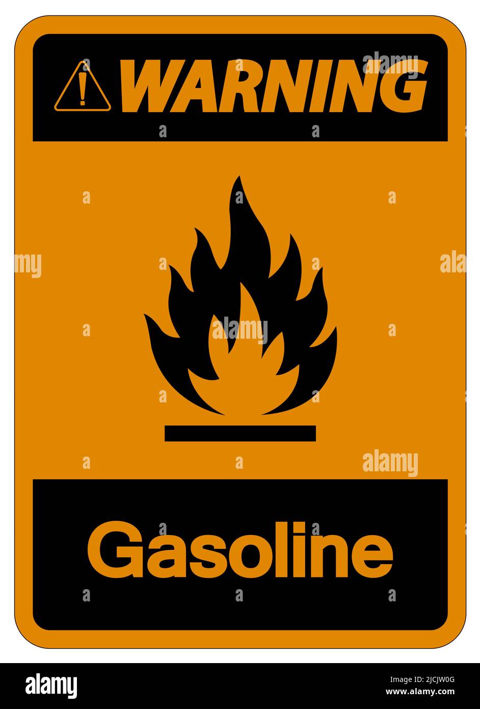 Warning Gasoline Symbol Sign On White Background Stock Vector Image ...