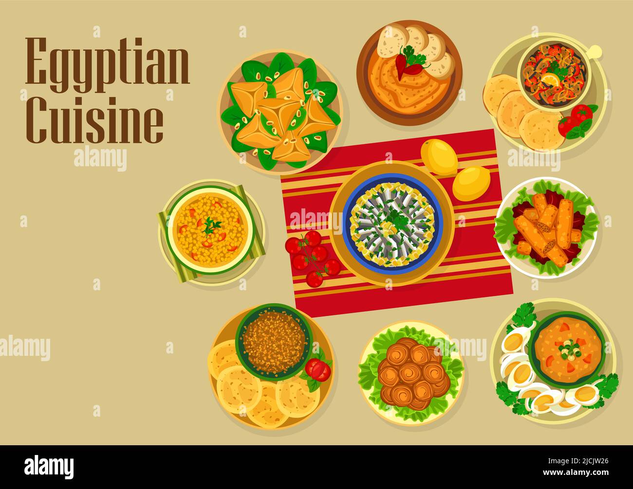 Baladi bread Stock Vector Images - Alamy