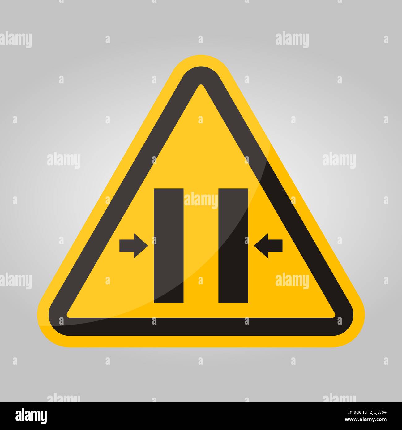 Crush Hazard Closing Mold Symbol Sign, Vector Illustration, Isolate On ...