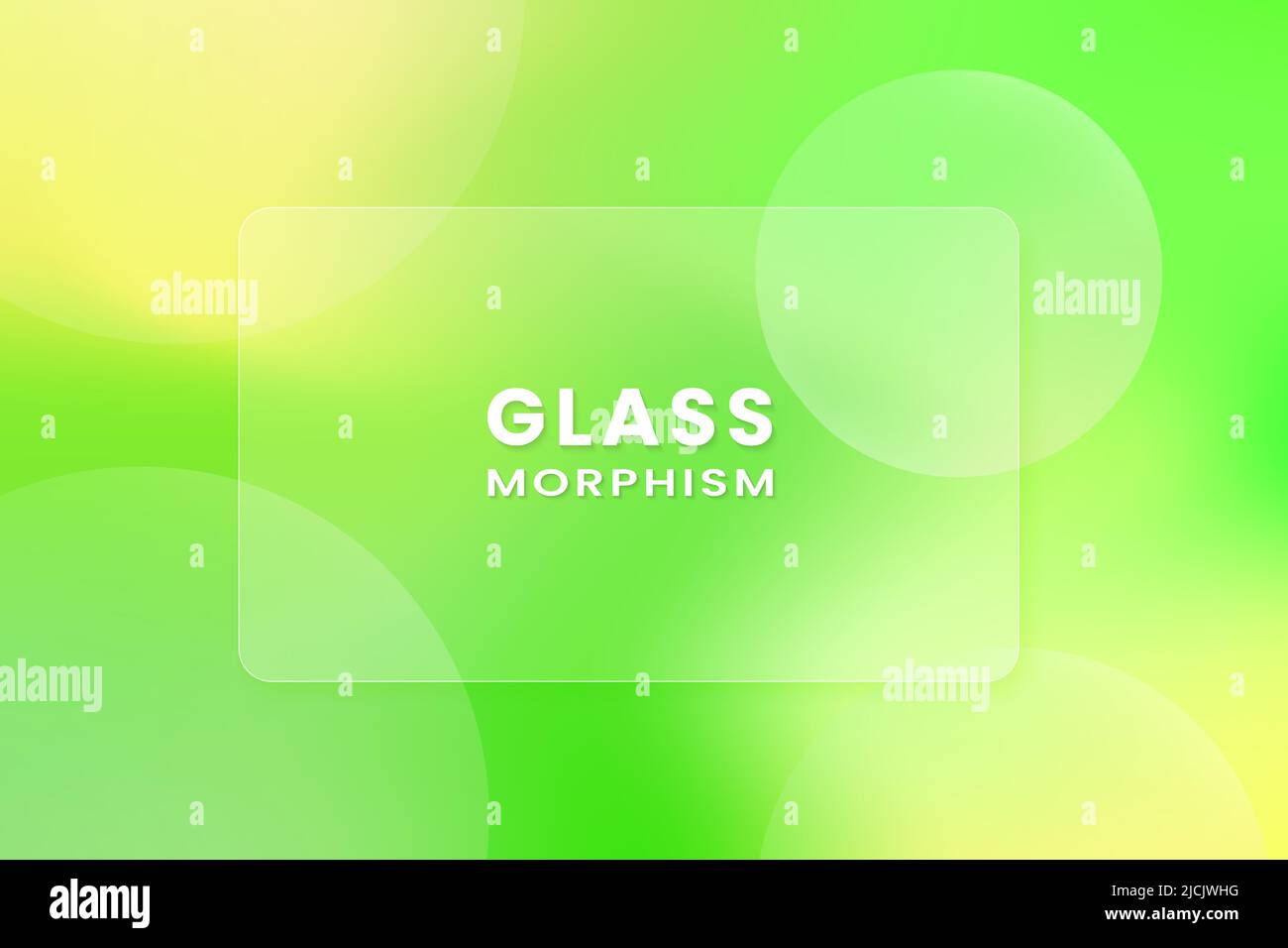 Transparent rectangular in glass morphism style. Place for your texts ...