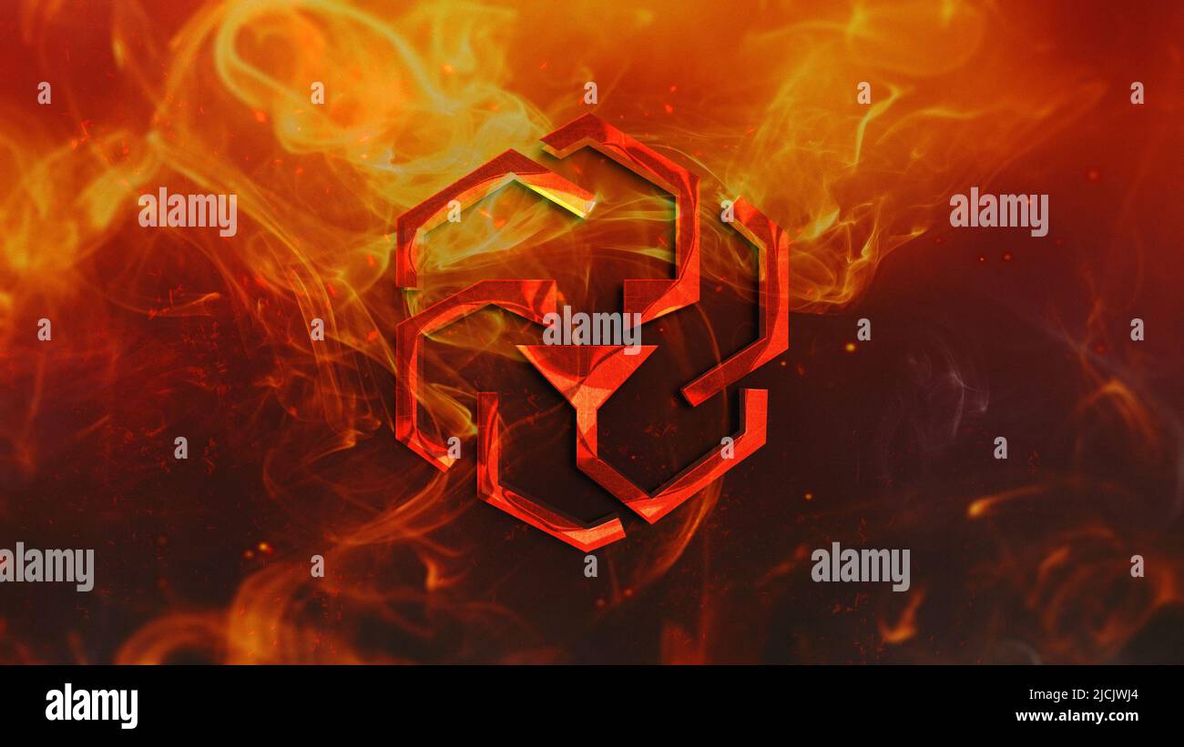 3D rendering cryptocurrency unus coin on colorful background ...